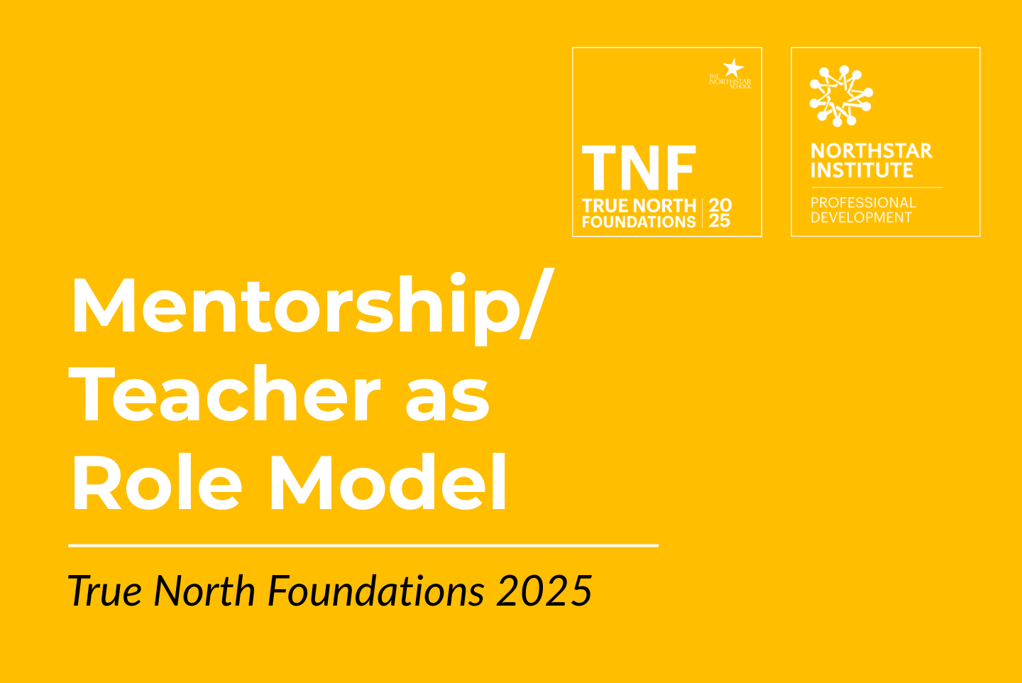 Mentorship/Teacher as a Role Model